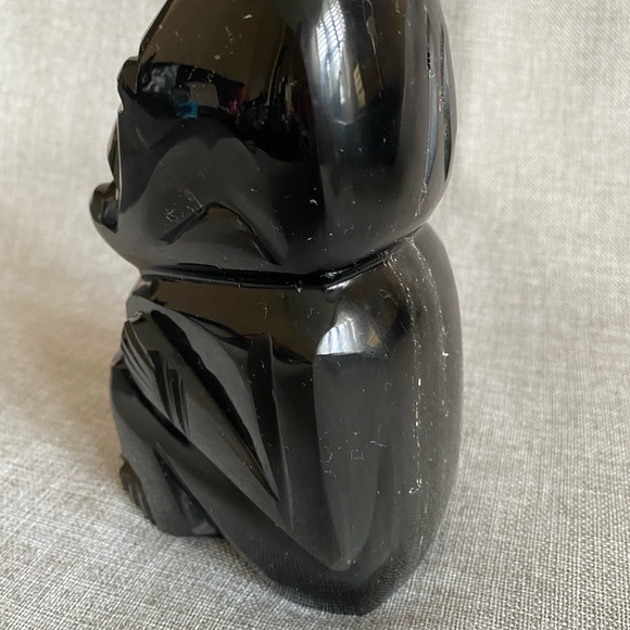 Art | Vintage Carved Obsidian Aztec Mayan Sculpture Figure Statue 6 3 ...